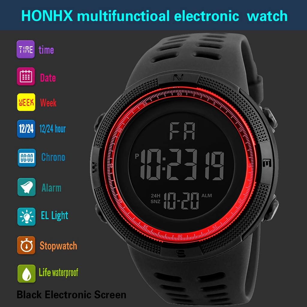 Relojes Electrónicos De Pulsera Para Los Hombres Reloj Luminoso Con ...