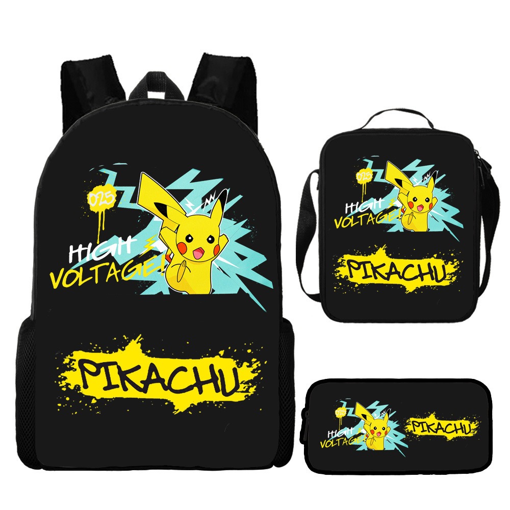 Pokemon Estudiante Pikachu Mochila De Dibujos Animados Mensajero ...