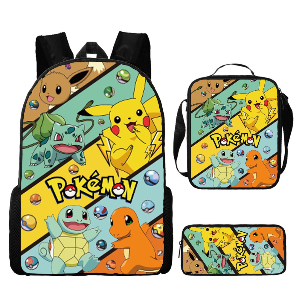 Pokemon Estudiante Pikachu Mochila De Dibujos Animados Mensajero ...