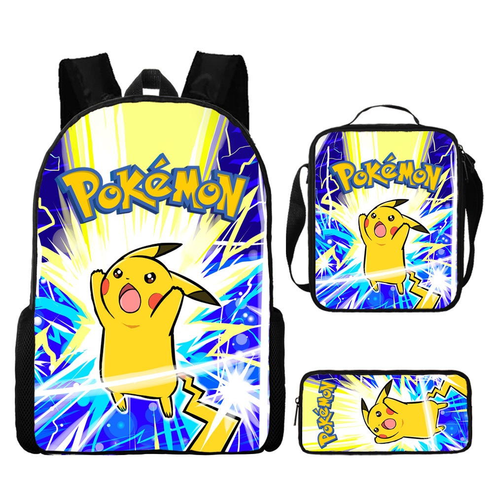 Pokemon Estudiante Pikachu Mochila De Dibujos Animados Mensajero ...