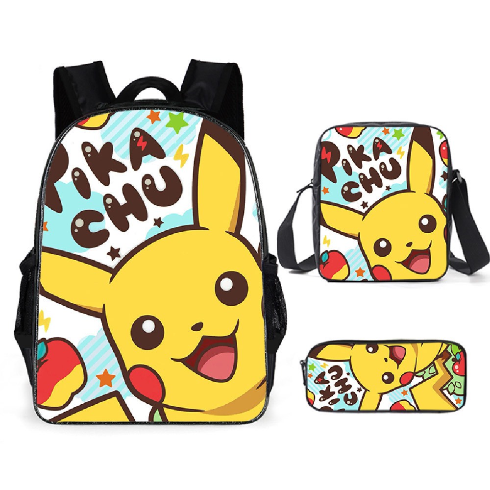 Pokemon Estudiante Pikachu Mochila De Dibujos Animados Mensajero ...
