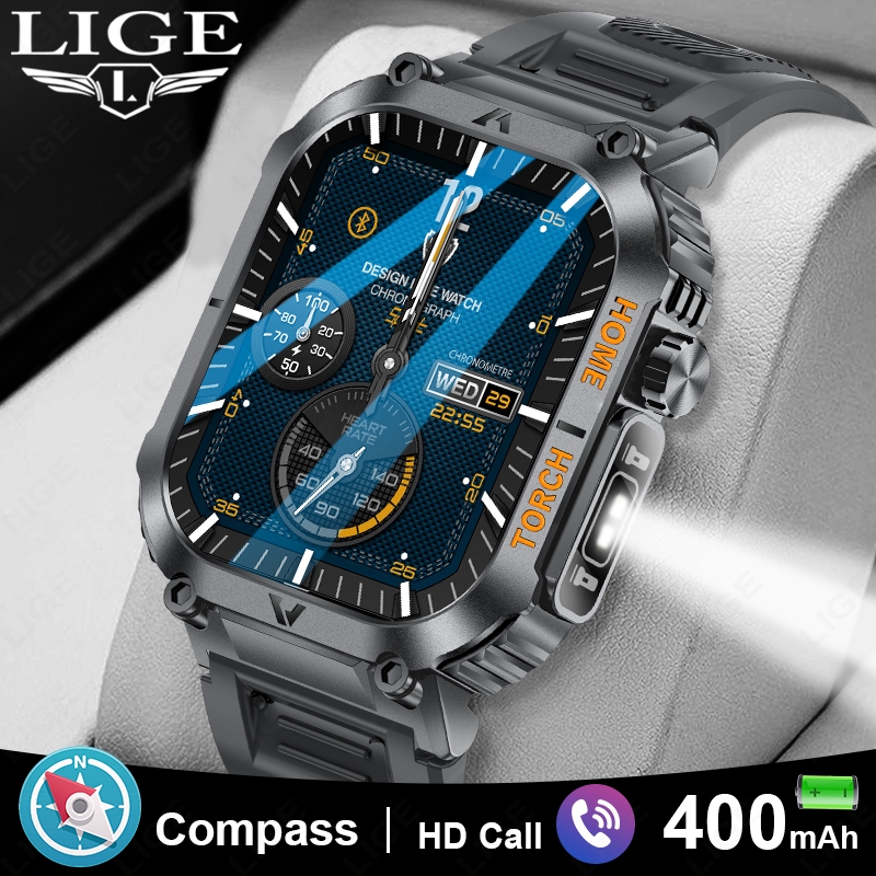 LIGE Reloj Inteligente Mujeres Hombres Linterna Lámpara Frecuencia ...