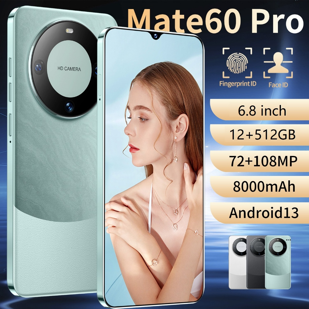 Nuevo Producto 4G/5G Mate60 Pro Smartphone 6.8inch Memoria De Pantalla Ultra Clara 12GB RAM ...