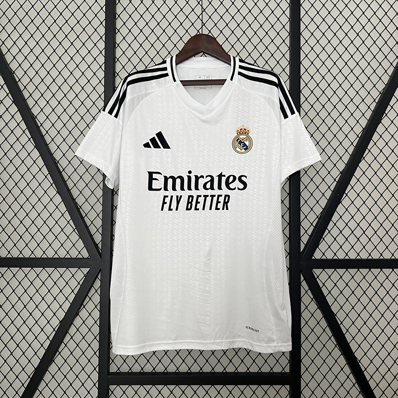 Polera De Fútbol Real Madrid 2024 25 Local BELLINGHAM VINI MABPPE 24/25 Blanco | Shopee Chile
