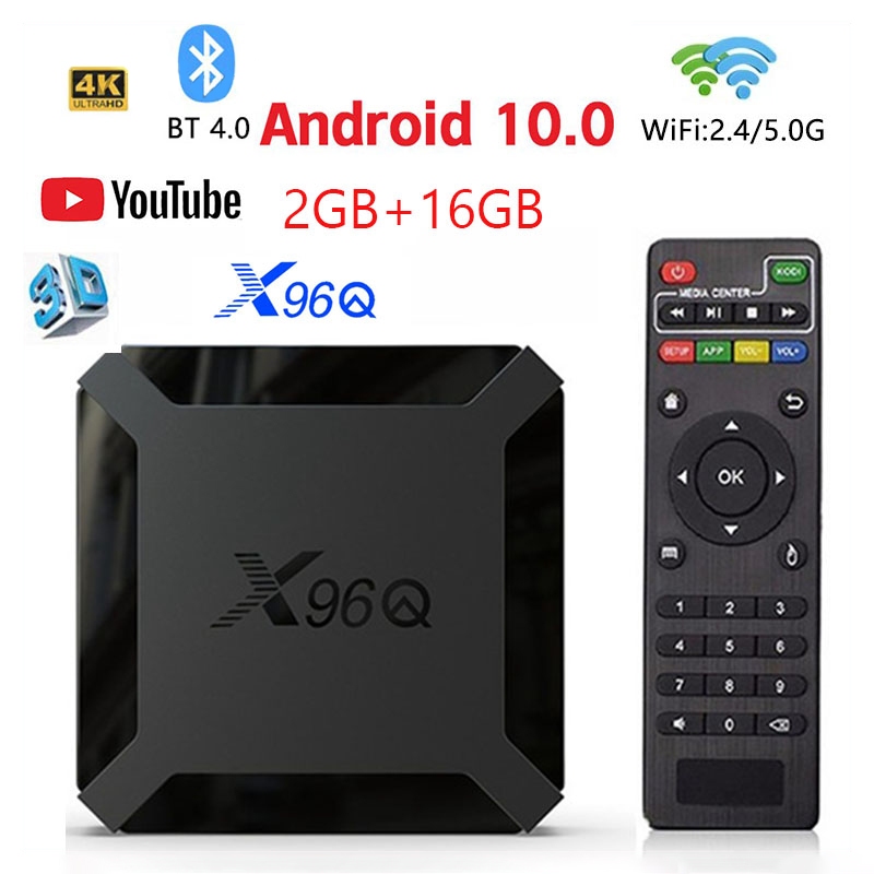 X96Q 4K HD TV BOX Smart Network Set Top Android 10.0 Mini Reproductor ...