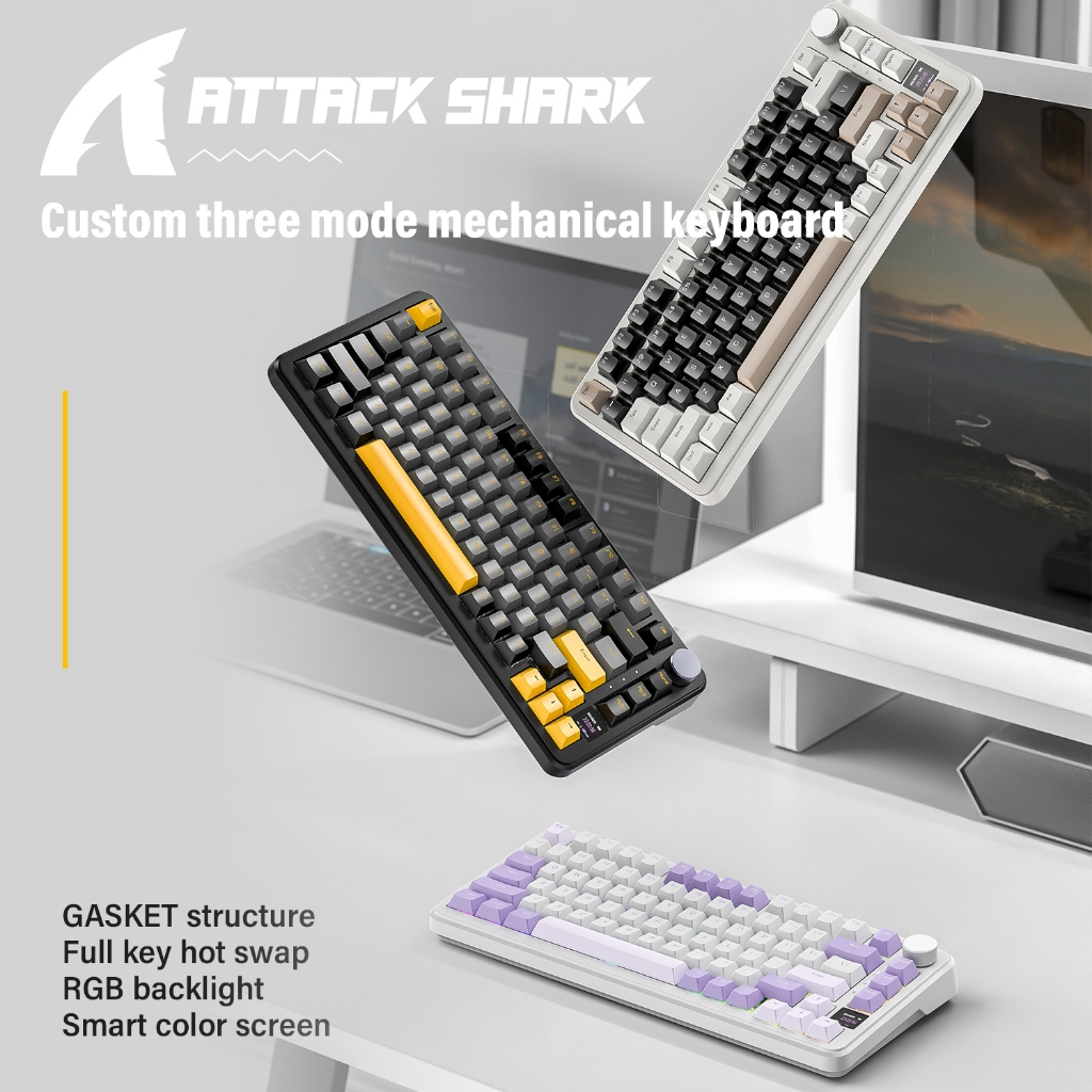 Attack Shark X85PRO Teclado Mecánico Con Pantalla A Color Inteligente ...