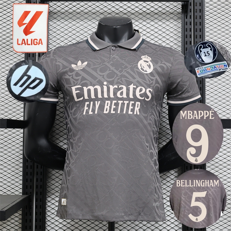 [Versión Jugador] Real Madrid 2024/25 Tercera Polera De Fútbol Negro | Shopee Chile