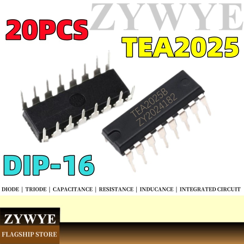 20pcs Tea2025b Dip16 Tea2025 Tda2025 Tea2025l Yg2025 Cd2025cp Utc2025 Chip De Circuito Integrado ...