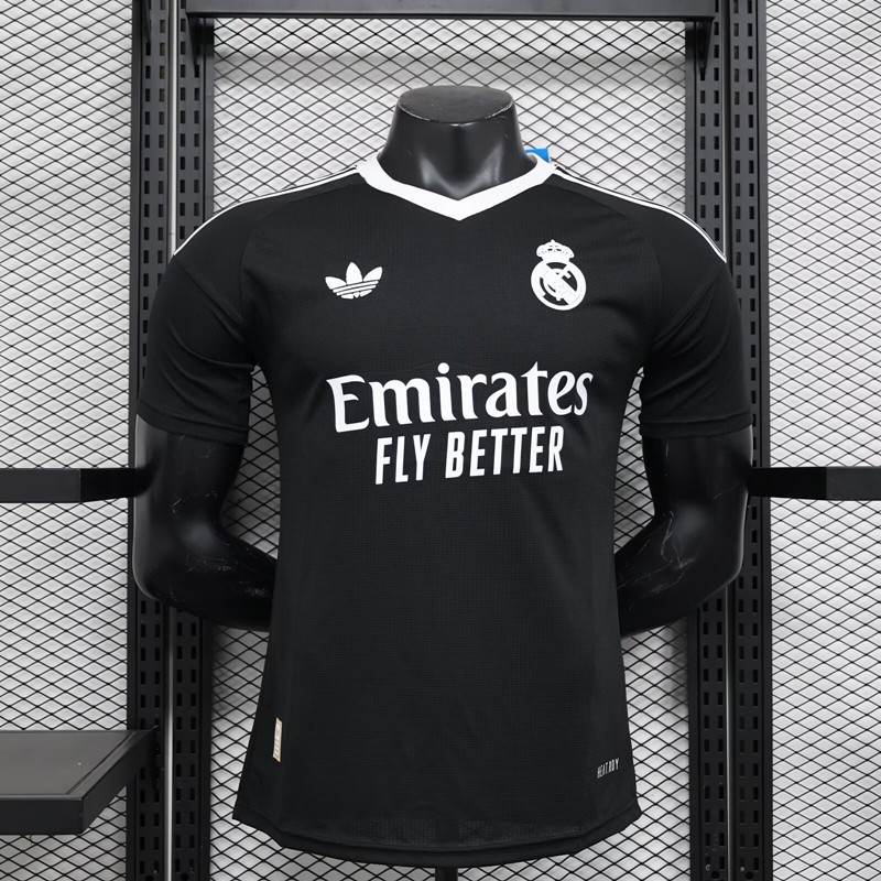 [Versión Jugador] Real Madrid 24/25 Portero Polera De Fútbol Negro | Shopee Chile