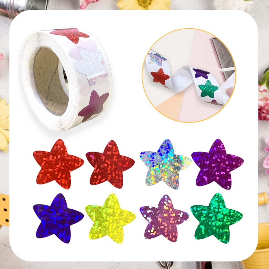 500 Stickers De Estrellas Recompensa Para Niños Autoadhesivas Para ...