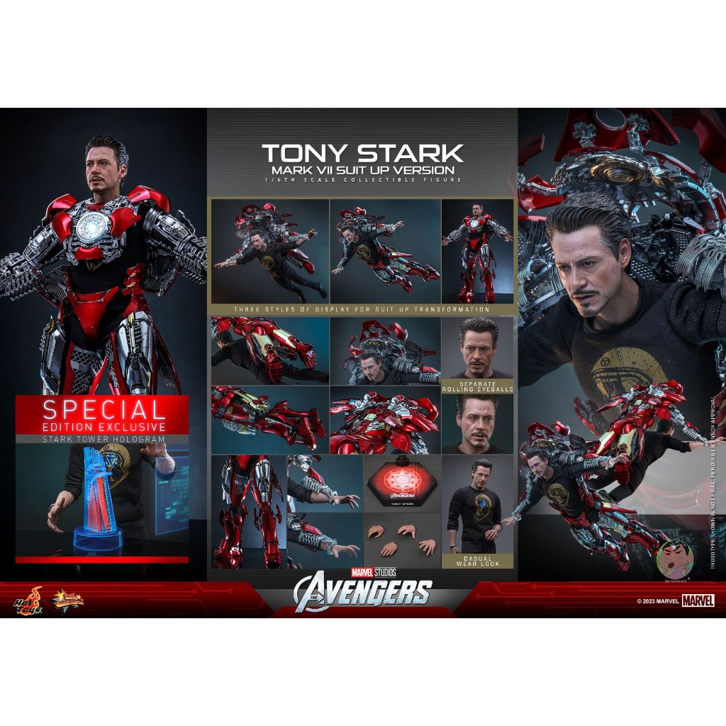 Hot Toys MMS718 Los Vengadores-Tony Stark Mark VII Traje Hasta La ...