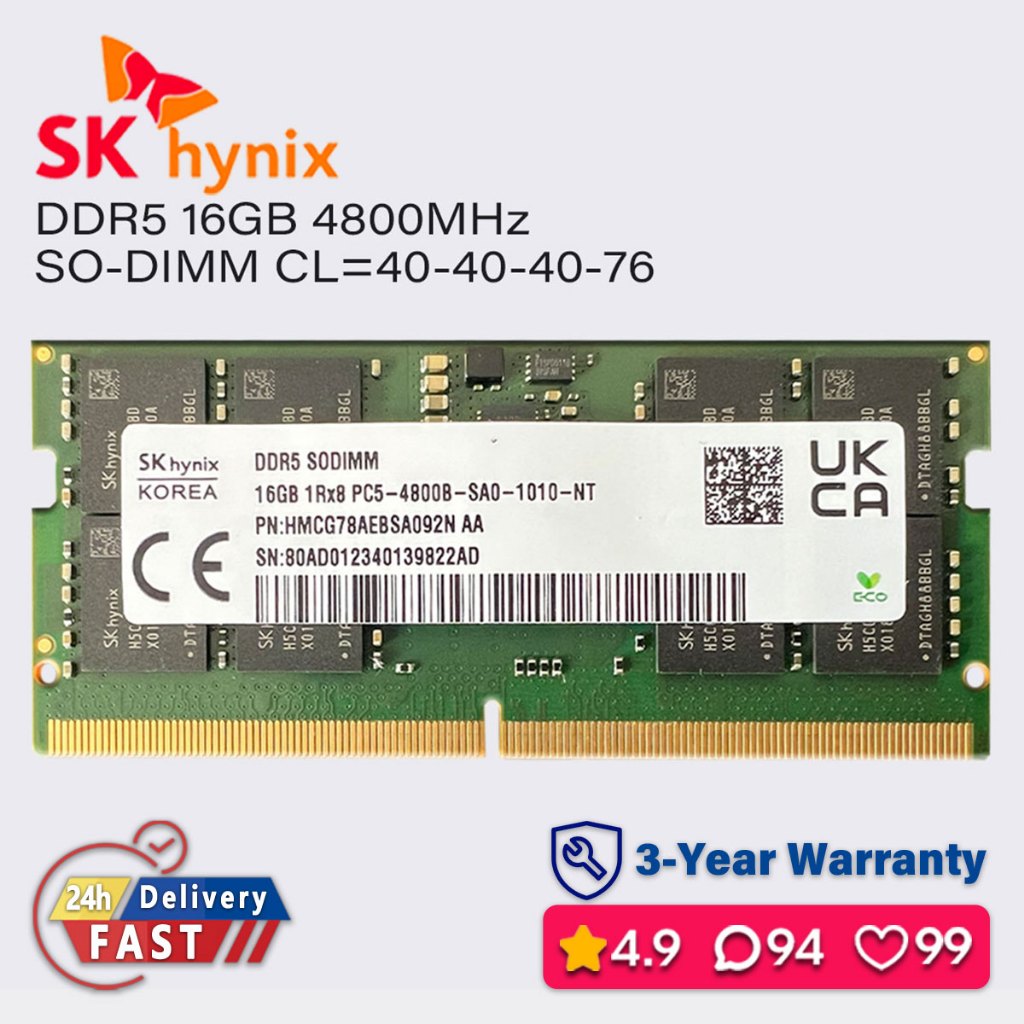 SK Hynix ddr5 8gb 16gb 32gb 4800mhz sodimm Memoria Portátil ram 38400 pc5 | Shopee Chile