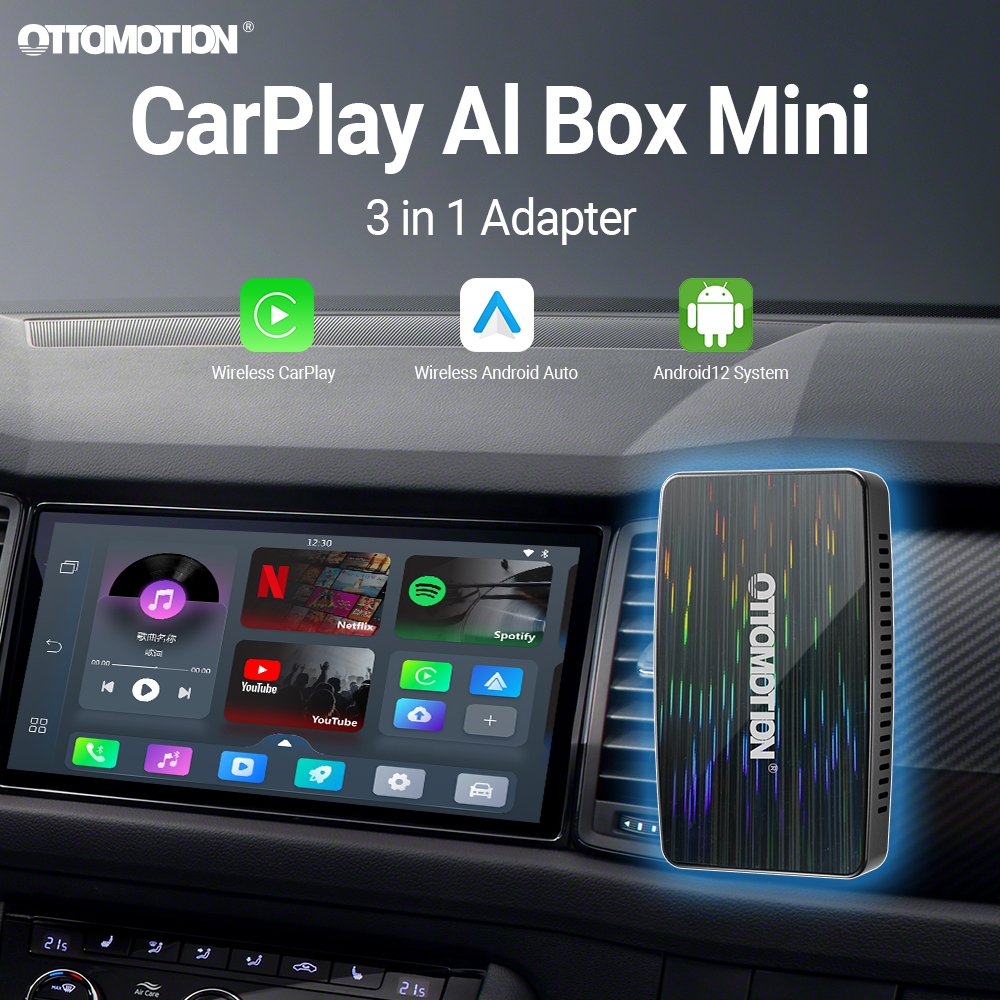2 En 1 Apple Carplay Con Cable A Inalámbrico Y Android auto Caja Inalámbrica Con Conexión ...