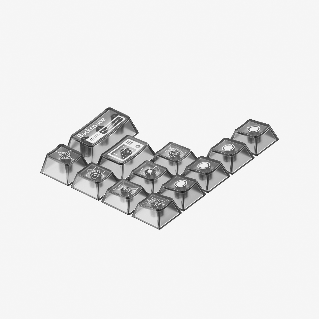 Teclado Mecánico NuPhy Crystal Cherry height PC Transparente Gris-12 ...