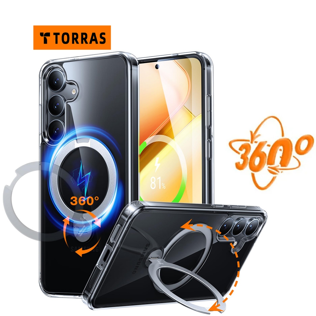 TORRAS 360 Soporte Magnético Giratorio Para Samsung Galaxy S25 Caso , Se Adapta A Magsafe Grado ...