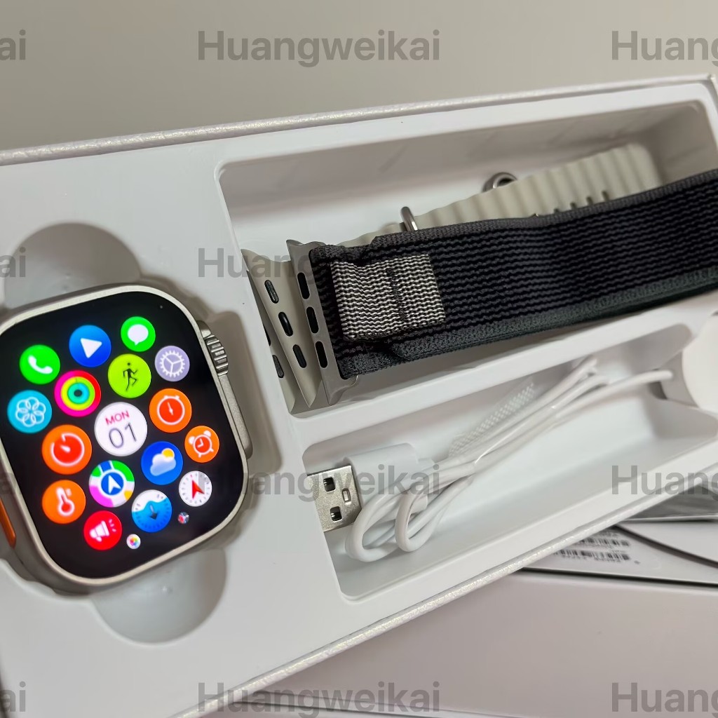 2025 Ai Reloj Inteligente HK10 ultra3 max real AMOLED 49mm Carga Inalámbrica BT Llamadas Hombres ...