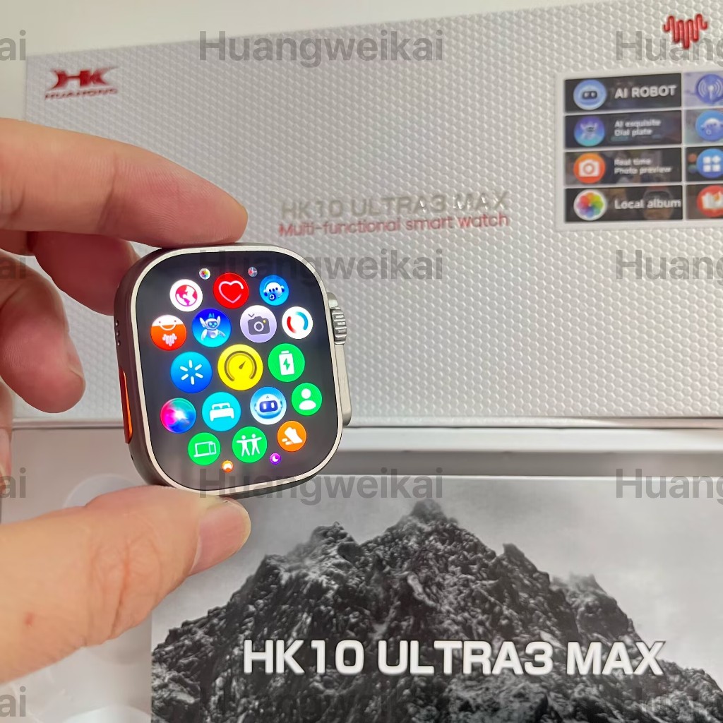 2025 Ai HK10 ultra3 max real AMOLED 49mm Reloj Inteligente Carga Inalámbrica BT Llamadas Hombres ...