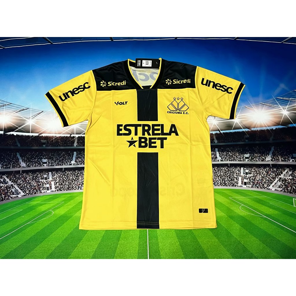 Polera De Fútbol Criciuma 2025 2026 Amarillo | Shopee Chile