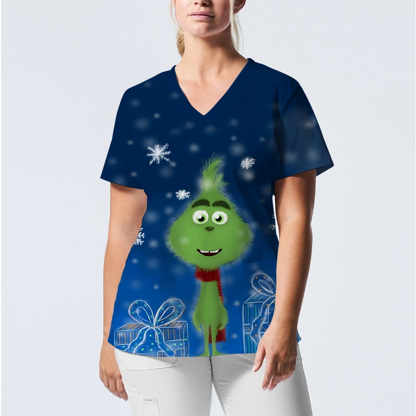 2025 Creativo Más Tamaño De La Enfermera De Regalo De Las Mujeres 3D Impresión Digital V-Cuello ...