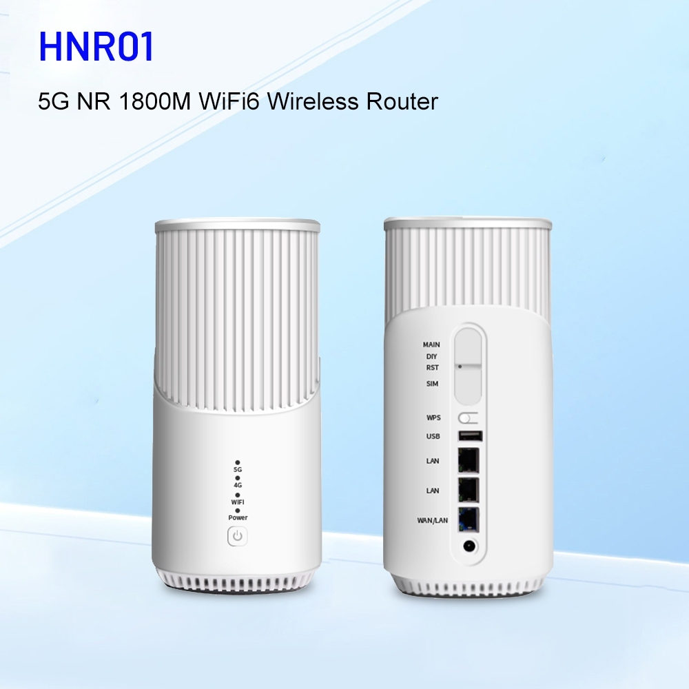 HNR01 5G NR 1800M WiFi6 Router Inalámbrico eSIM/Tarjeta SIM Conmutación , Doble Banda 802.11ax ...
