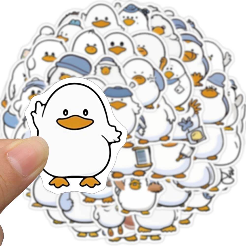 100 Stickers De Animales De Dibujos Animados Lindo Pato Divertido DIY ...