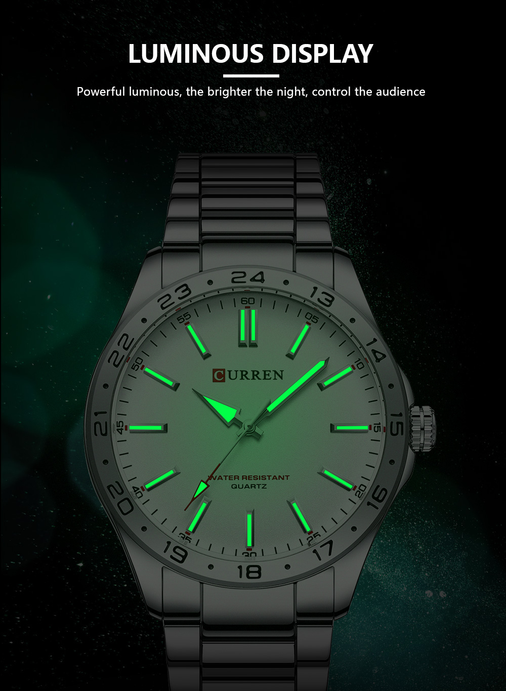 Reloj De Hombre CURREN Marca Original Puntero Luminoso Correa De Acero ...