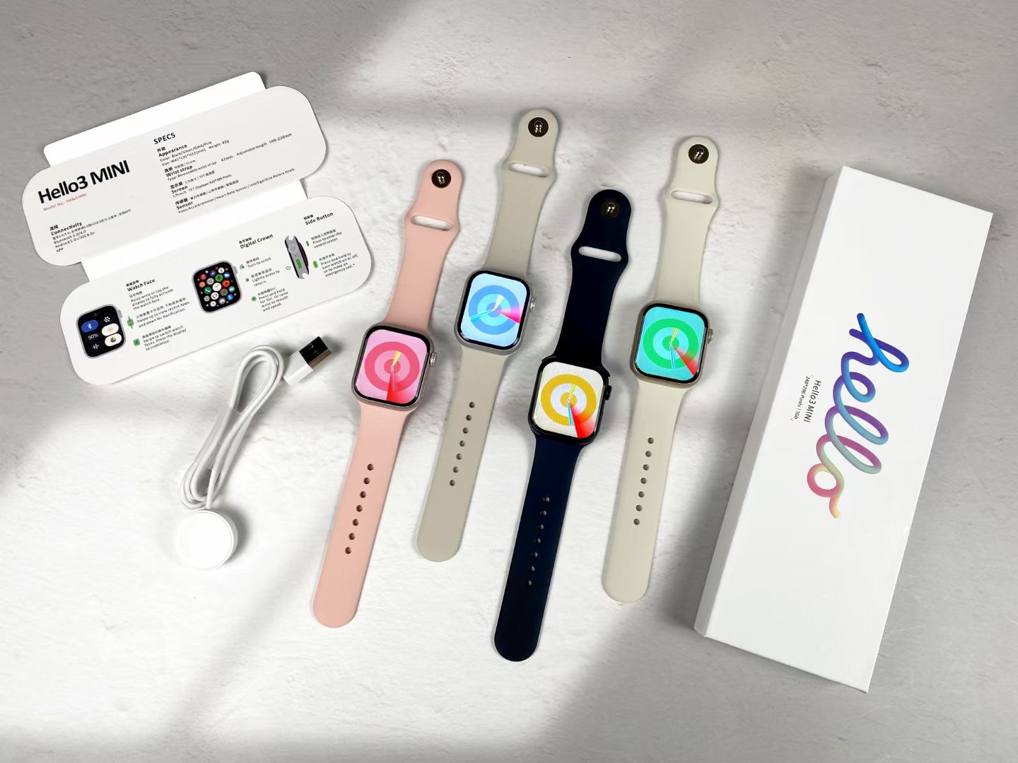 Reloj Inteligente Original Hello 3 Mini Serie 9 HD Pantalla A color 41mm IP68 Impermeable 1G ROM ...