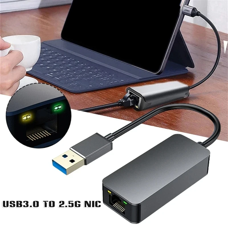 2500Mbps USB C Tipo-Ethernet A RJ45 2.5G 3.0 Adaptador Con Cable Hub De ...