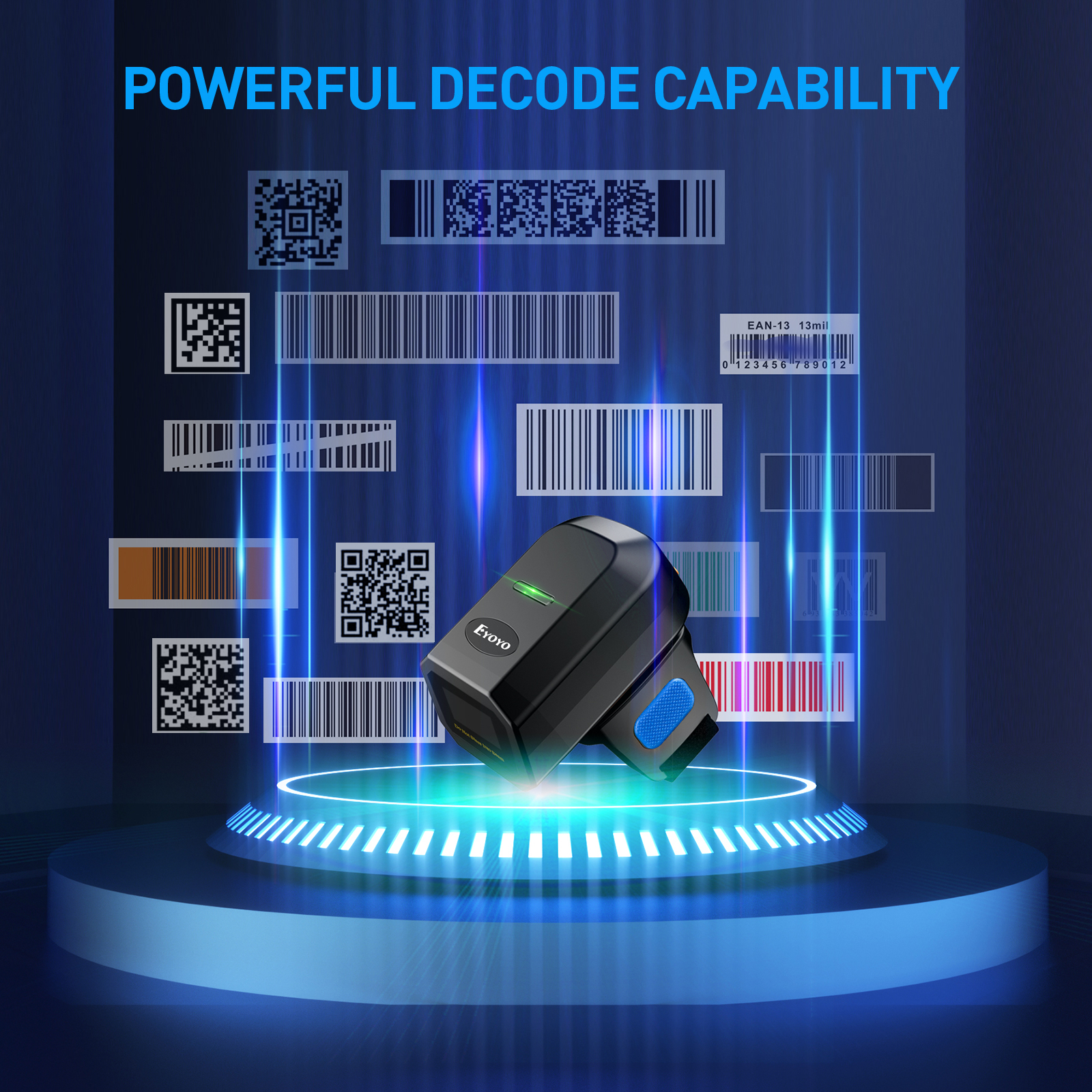 Eyoyo 2.4G Inalámbrico 2D Escáner De Código De Barras A Través De ...