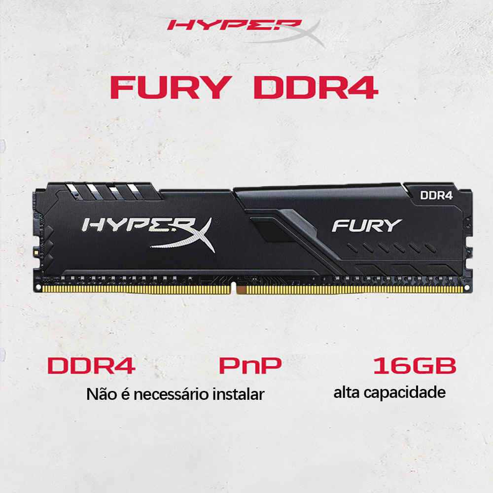 Kingston HyperX FURY DDR4 16GB 8GB 4GB 3200MHz 2666MHz 2400MHz 2133MHz PC4 Memoria RAM De ...