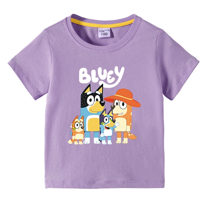 Bluey Bluey Bluey Ropa Para Niños Camiseta De Verano De Media Manga ...