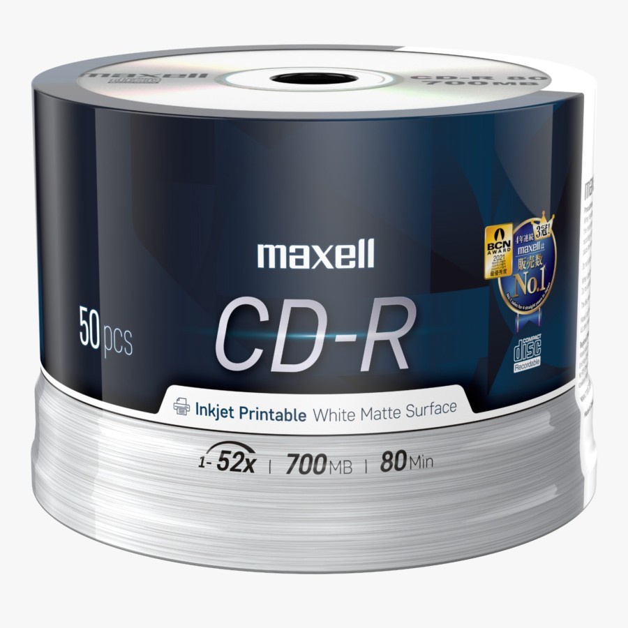 Maxell Imprimible CD-R Contenido 50/CDR Paquete A Granel Original 50pcs ...