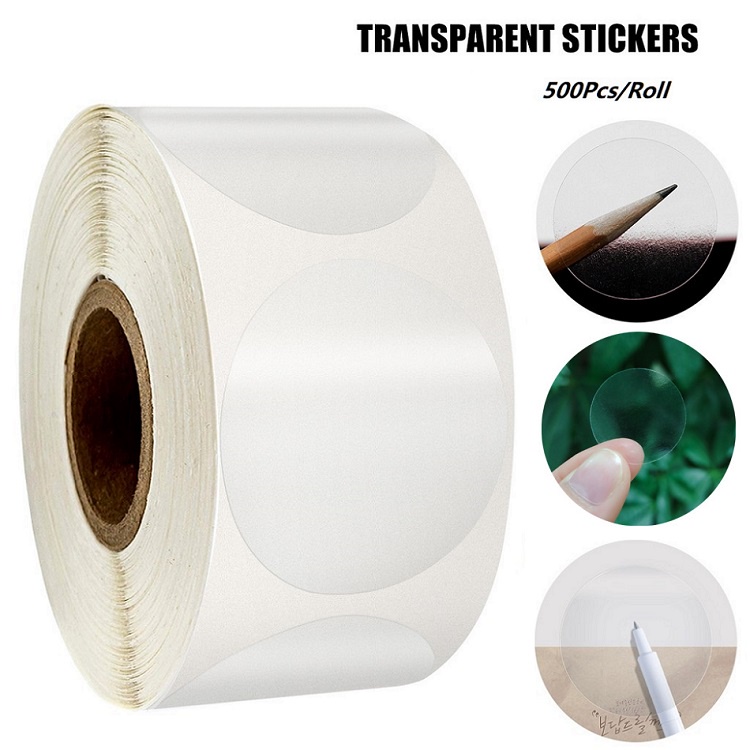500Pcs 1.5 Pulgadas Redondo PVC Transparente Sticker Scrapbooking Para ...