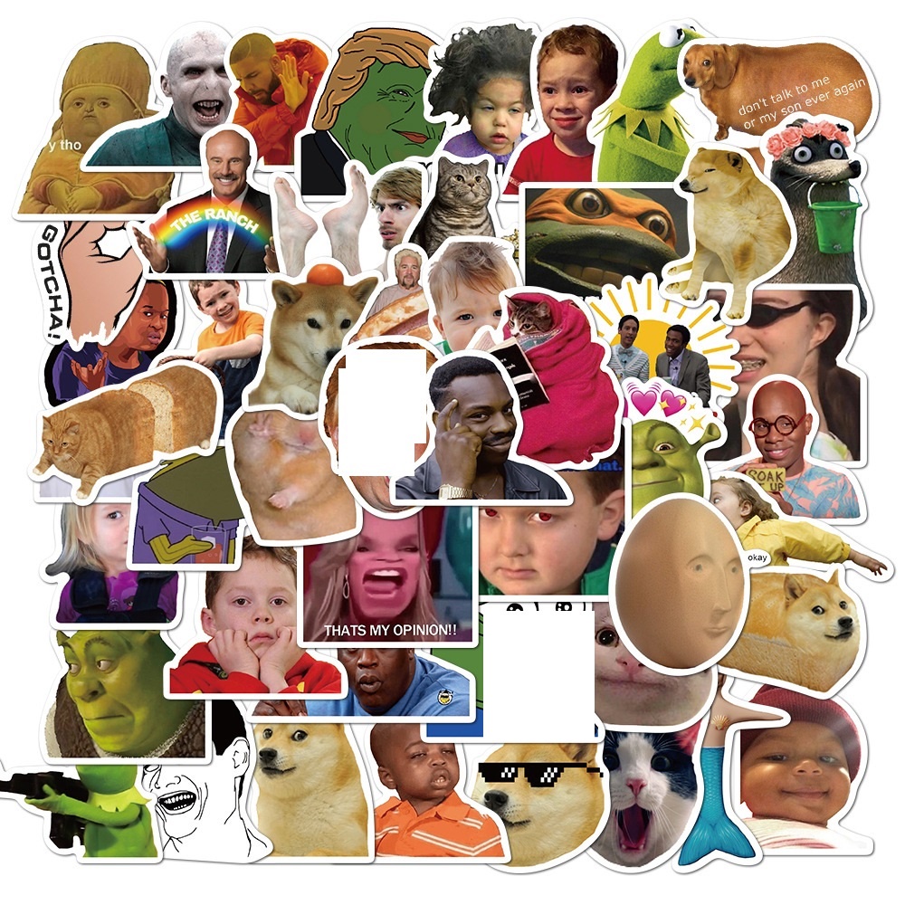 50Pcs Cartoon Cute Ins Elmo Waterproof Sticker Skateboarding Snowboard ...