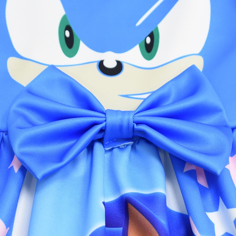 Venta Al Por Mayor 3-8 Años Bebé Niñas Sin Mangas Sonic El Erizo ...