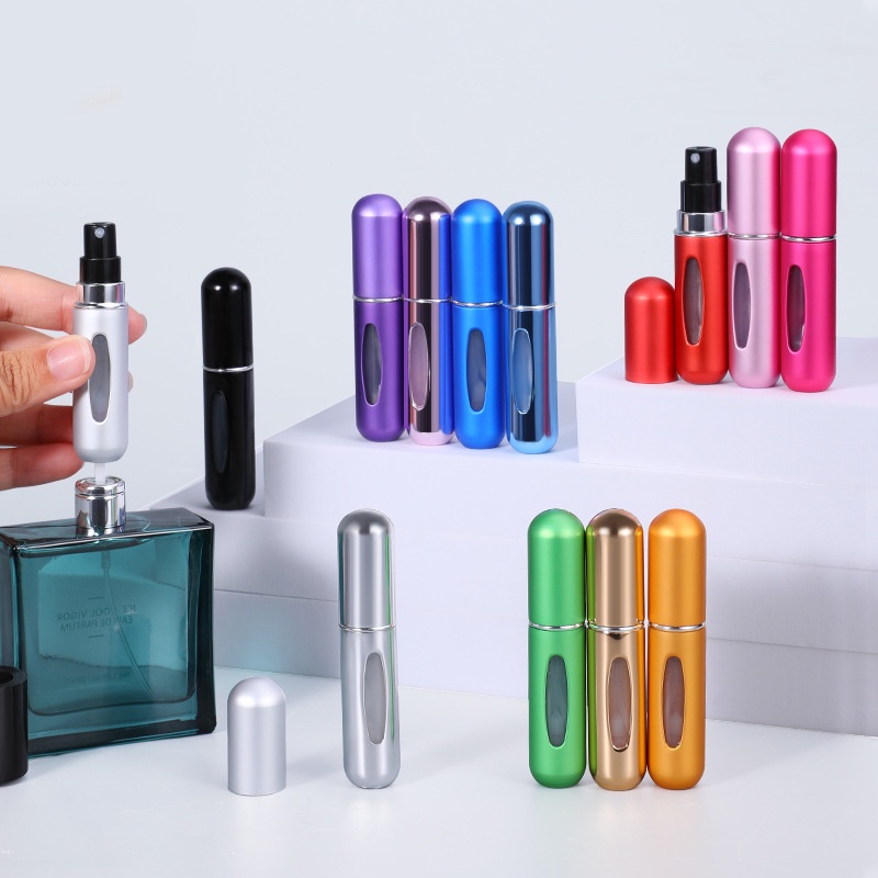 Mini Perfume Recargable Botella Portátil Atomizador De Aluminio 5ml ...