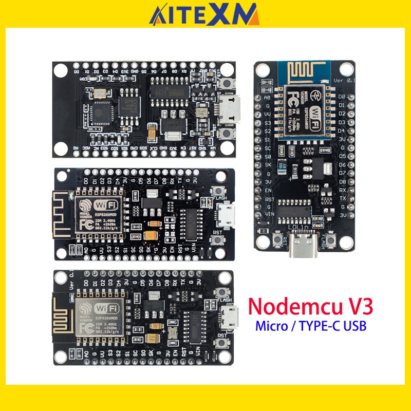 Módulo Inalámbrico NodeMcu V3 CH340 Lua WIFI Placa De Desarrollo De ...