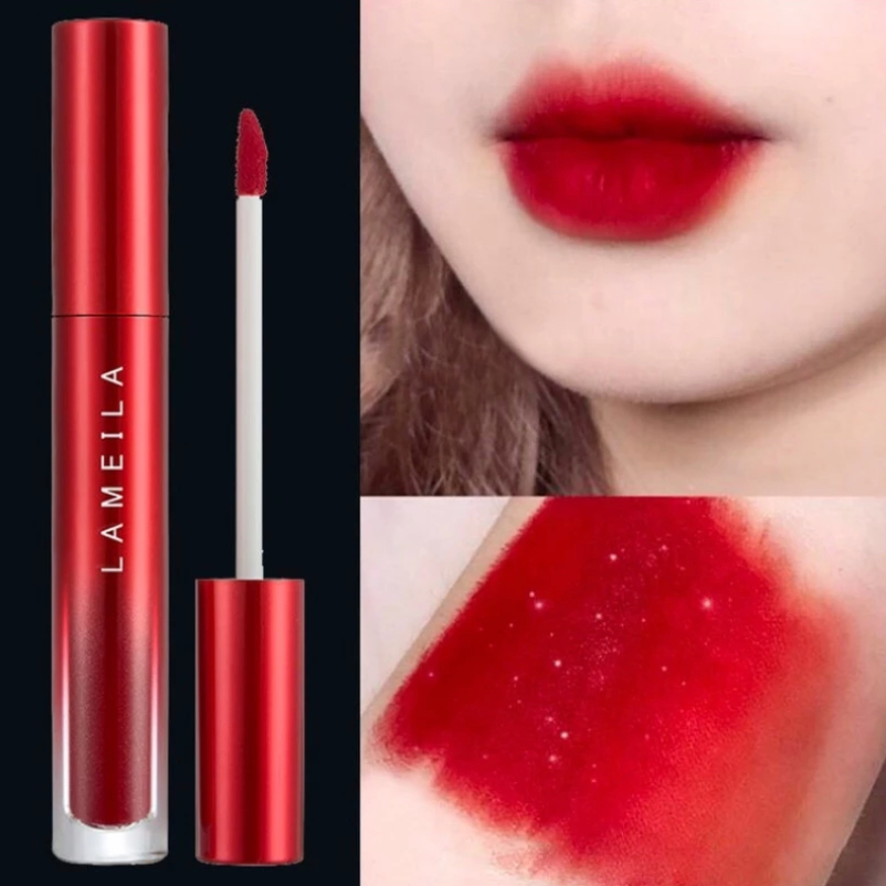 Lameila Edición Roja Lápiz Labial Mate LA057 2026 | Shopee Chile