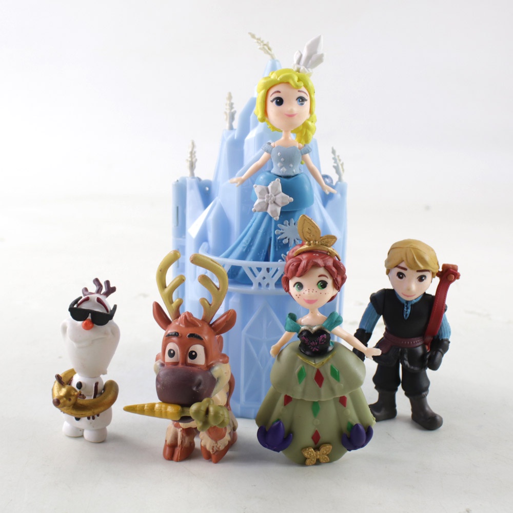 6 Unids Set Disney Princesa Frozen Anna Elsa Kristoff Sven Olaf Hans ...