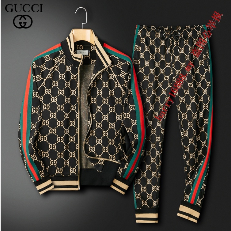 New _ Gucci Conjunto De Dos Piezas De Los Hombres De Lujo Buzo Chaqueta ...