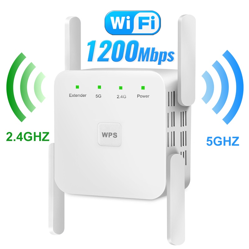 Repetidor Wifi Inalámbrico De 5Ghz 2.4G 1200Mbps Router Booster Hogar ...