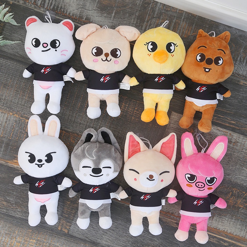 15CM Nuevo Grupo Coreano Stray Kids Peluche Skzoo Leebit Wolf Chan ...