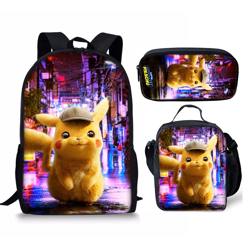 Pokemon Estudiante Pikachu Mochila De Dibujos Animados Mensajero ...