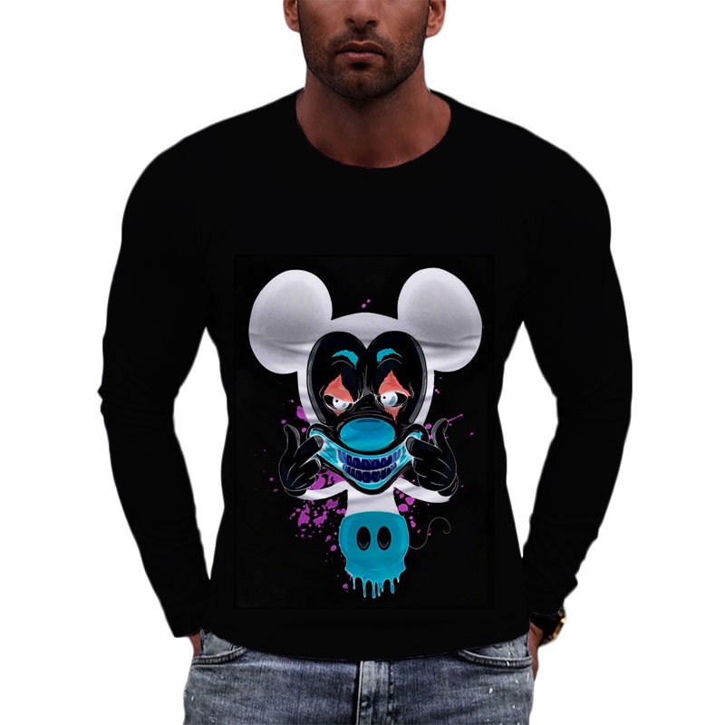 Polera De Los Hombres Disney Mickey Mouse Impresión 3D Casual Mujeres ...