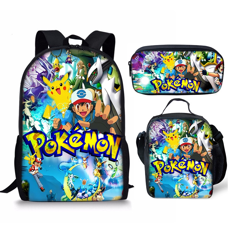 Pokemon Estudiante Pikachu Mochila De Dibujos Animados Mensajero ...