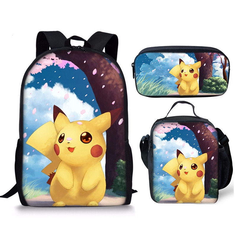 Pokemon Estudiante Pikachu Mochila De Dibujos Animados Mensajero ...
