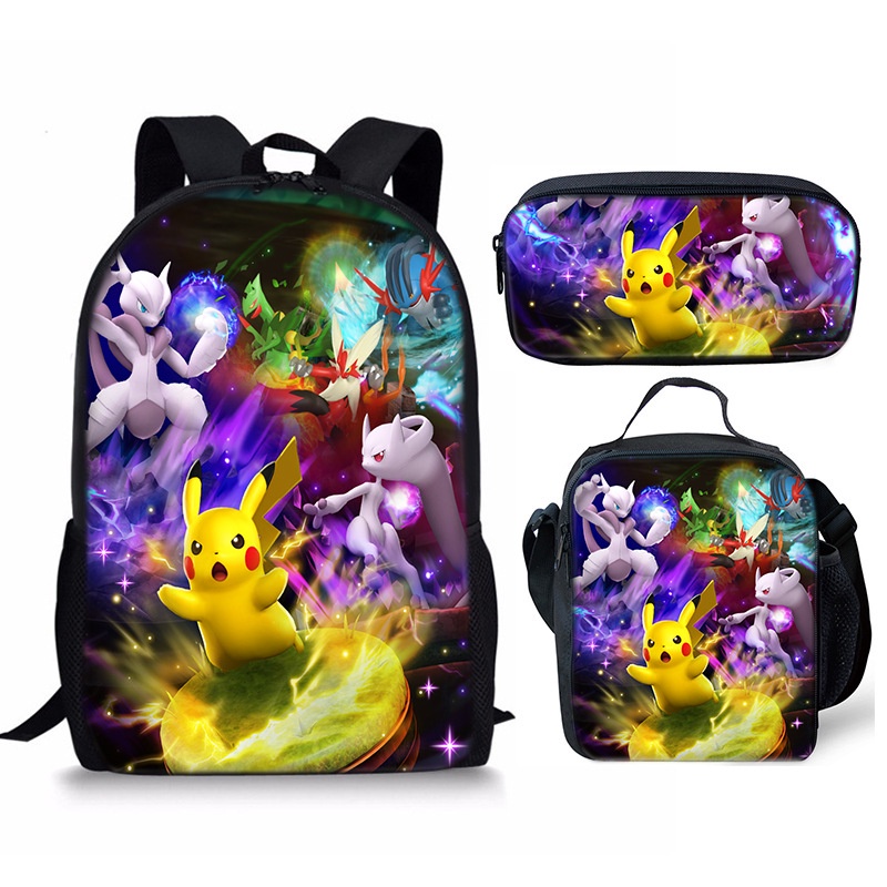 Pokemon Estudiante Pikachu Mochila De Dibujos Animados Mensajero ...