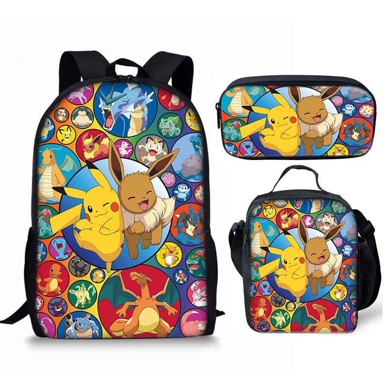 Pokemon Estudiante Pikachu Mochila De Dibujos Animados Mensajero ...