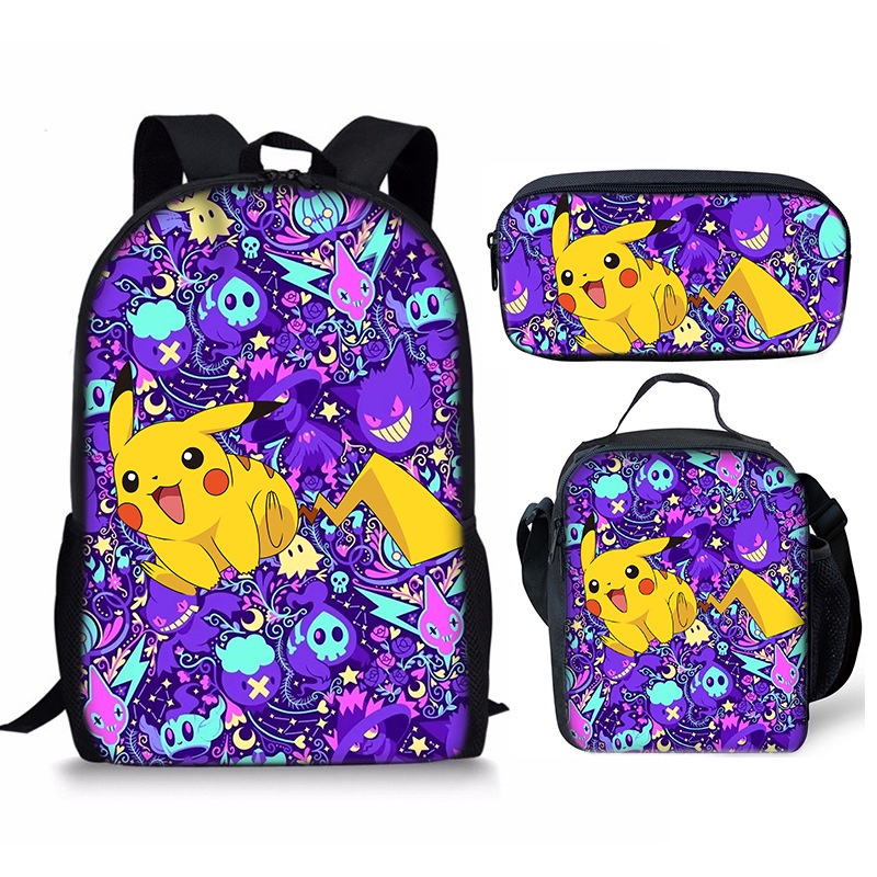 Pokemon Estudiante Pikachu Mochila De Dibujos Animados Mensajero ...
