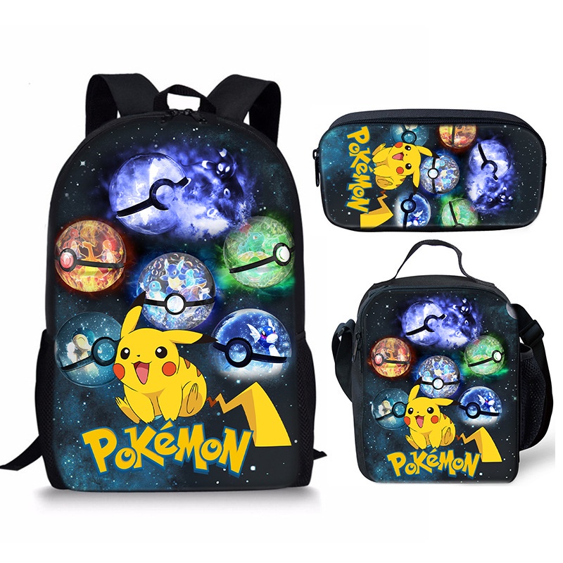 Pokemon Estudiante Pikachu Mochila De Dibujos Animados Mensajero ...